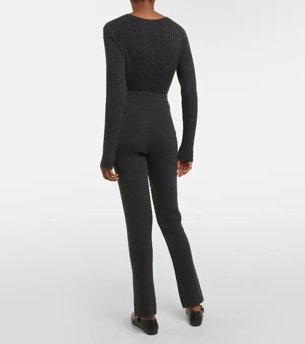 Magda Butrym Ribbed-knit Slim Pants