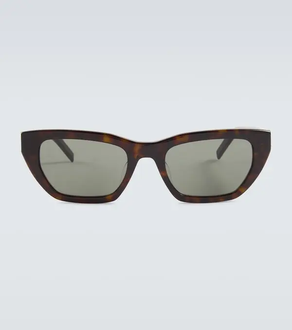 Saint Laurent Rectangle Full Rim Sunglasses - Brown