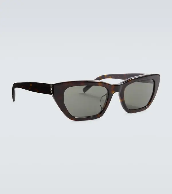 Saint Laurent Rectangle Full Rim Sunglasses - Brown