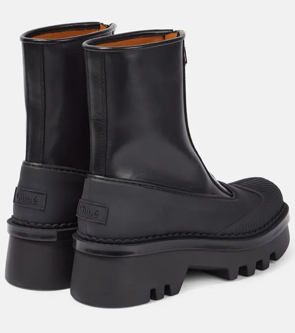 Chloé Raina Leather Ankle Boots