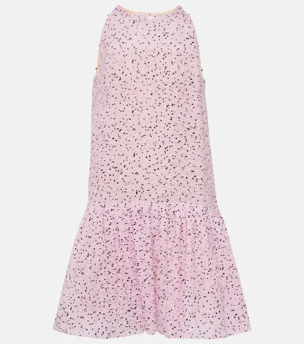 Oscar De La Renta Fil Coupé Minidress - Black