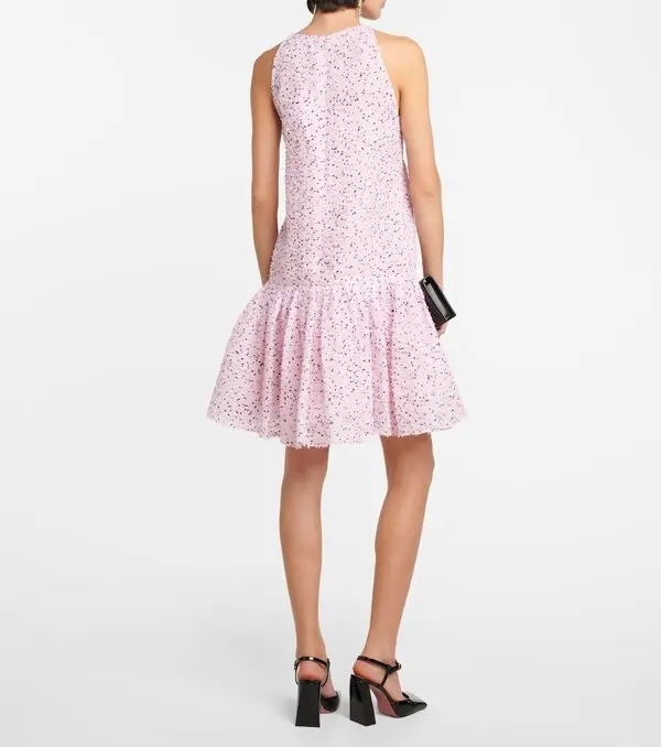 Oscar De La Renta Fil Coupé Minidress - Black