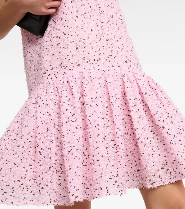 Oscar De La Renta Fil Coupé Minidress - Black