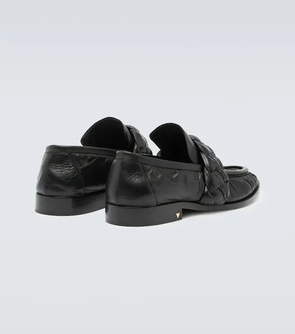 Bottega Veneta Astaire Leather Loafers - Black