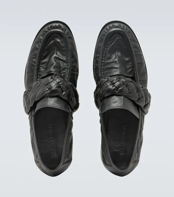 Bottega Veneta Astaire Leather Loafers - Black