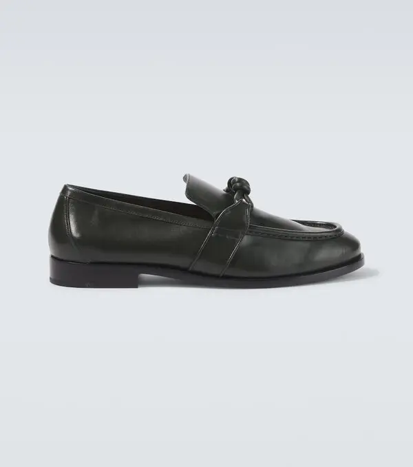 Bottega Veneta Astaire Leather Loafers - Green