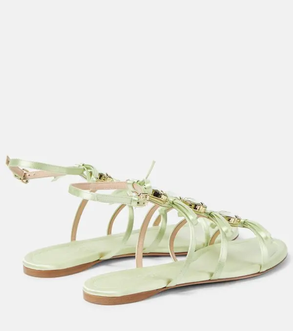 Giambattista Valli Embellished Satin Sandals