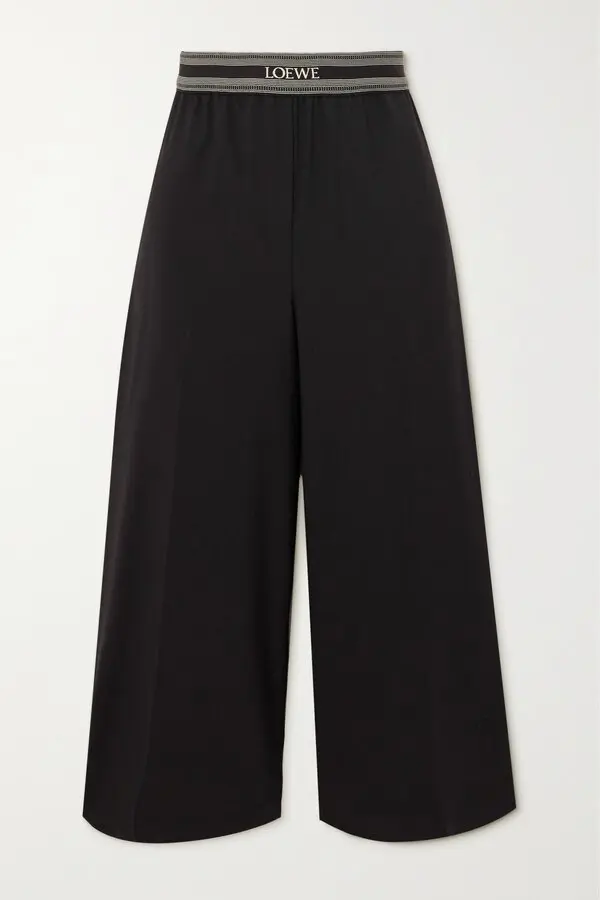 Loewe Jacquard-trimmed Wool Culottes