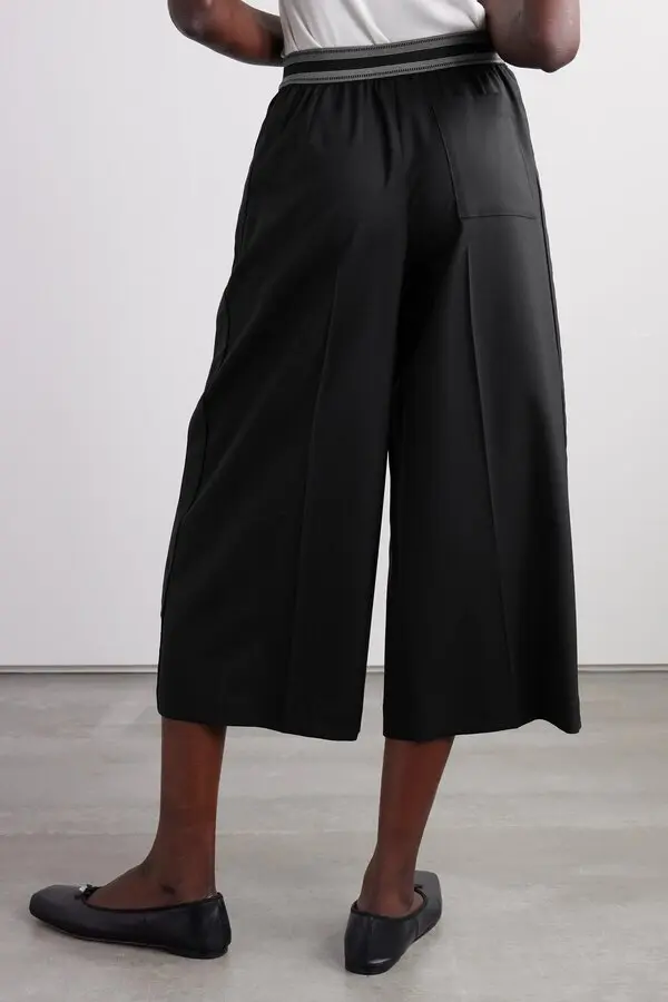 Loewe Jacquard-trimmed Wool Culottes