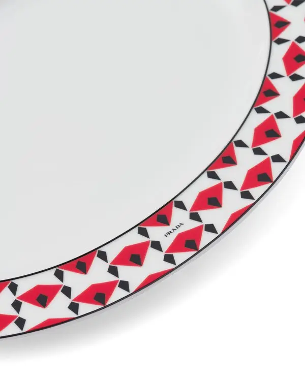 Prada Small Porcelain Plate - Black