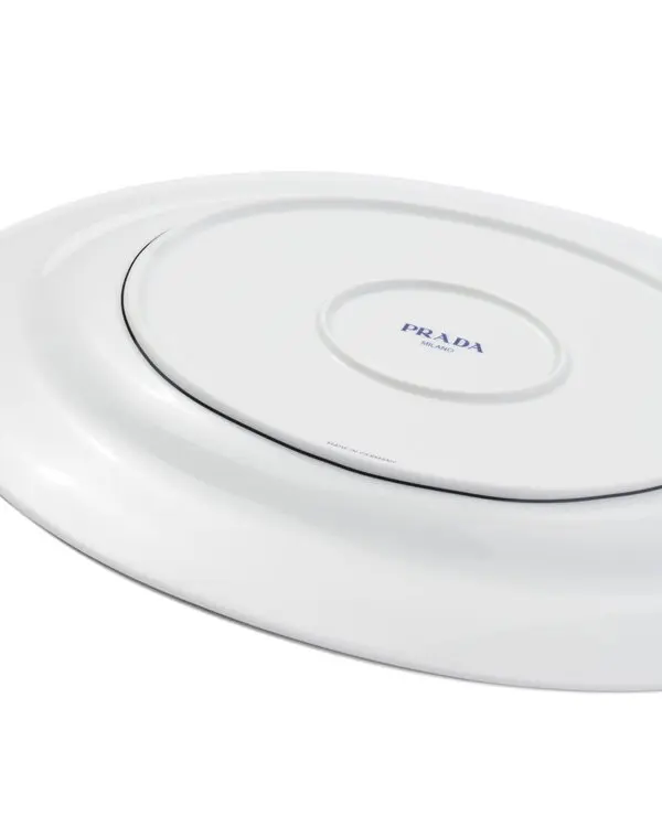 Prada Large Porcelain Serving Plate Vienna Red