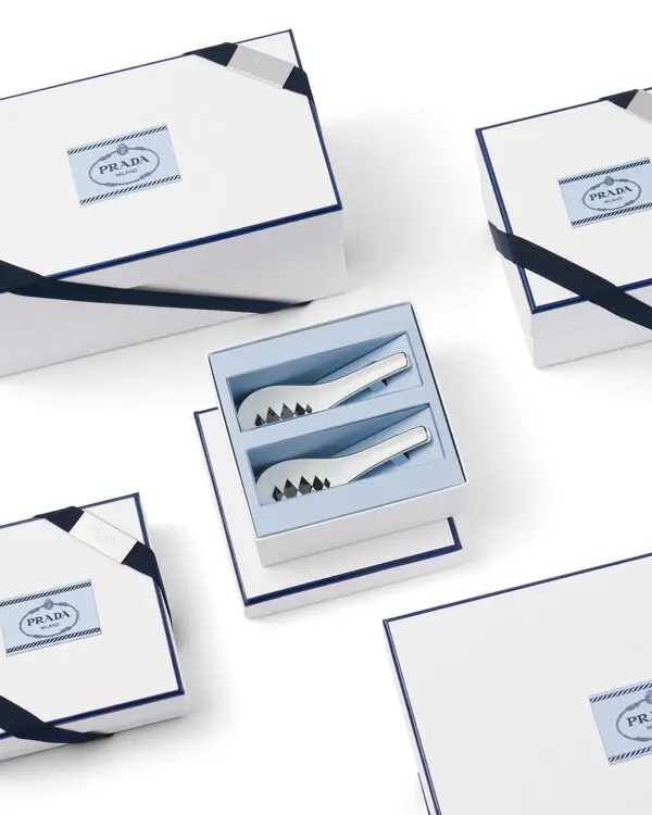Prada Set Of Two Porcelain Spoons Checkerboard