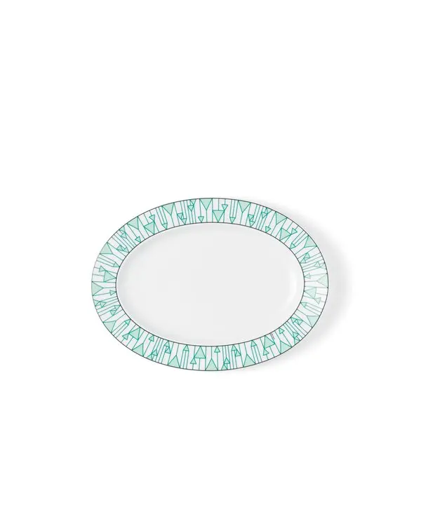 Prada Medium Porcelain Serving Plate - Green