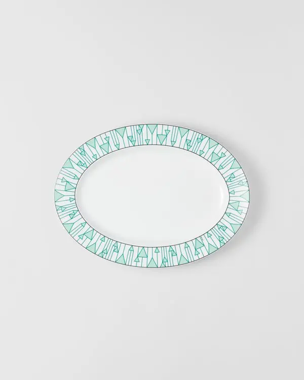 Prada Large Porcelain Serving Plate - Green