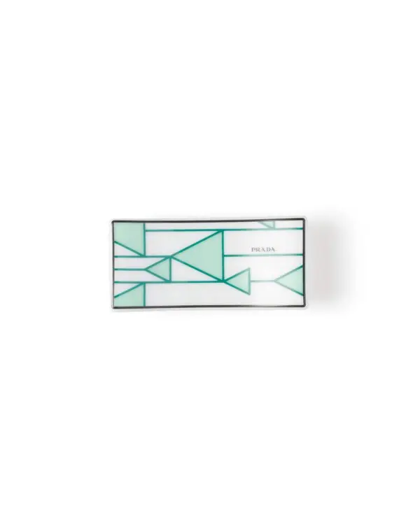 Prada Set Of Two Porcelain Chopstick Rests - Green