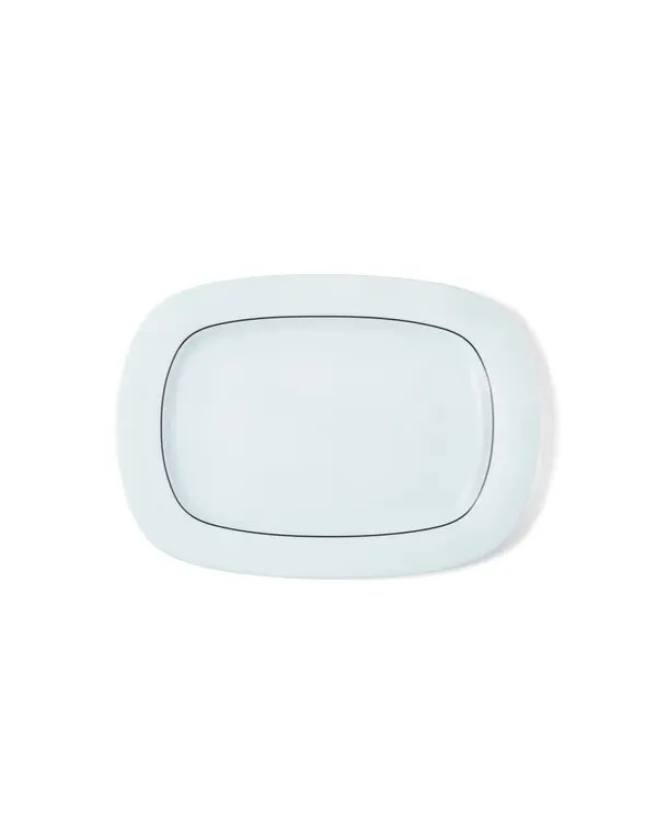 Prada Rectangular Porcelain Tray - Light Blue