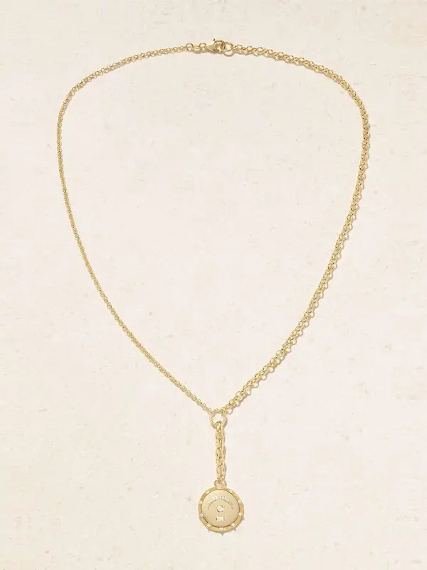 FOUNDRAE Pause Medium Mixed Belcher Extension 18-karat Diamond Necklace