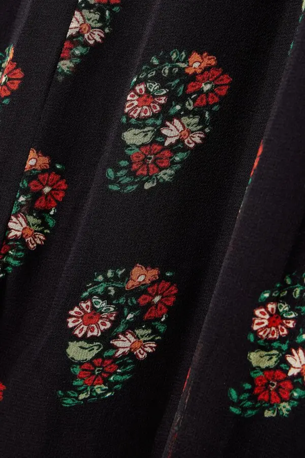 DÔEN Saffron Floral-print Silk-georgette Maxi Dress