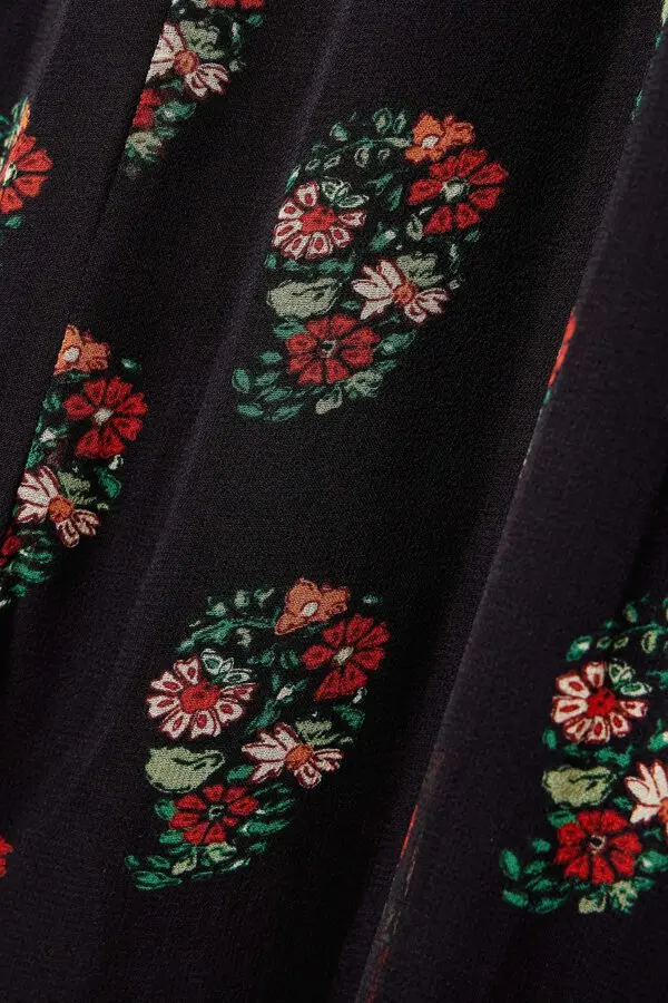 DÔEN Saffron Floral-print Silk-georgette Maxi Dress