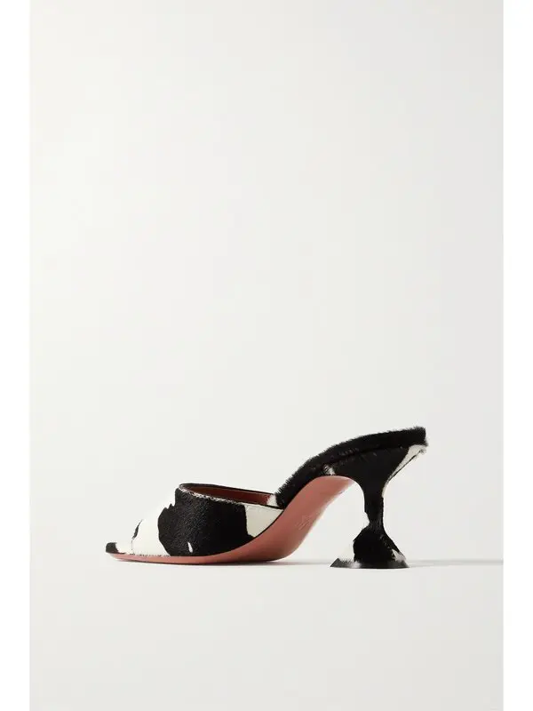 Amina Muaddi Lupita Calf Hair Mules