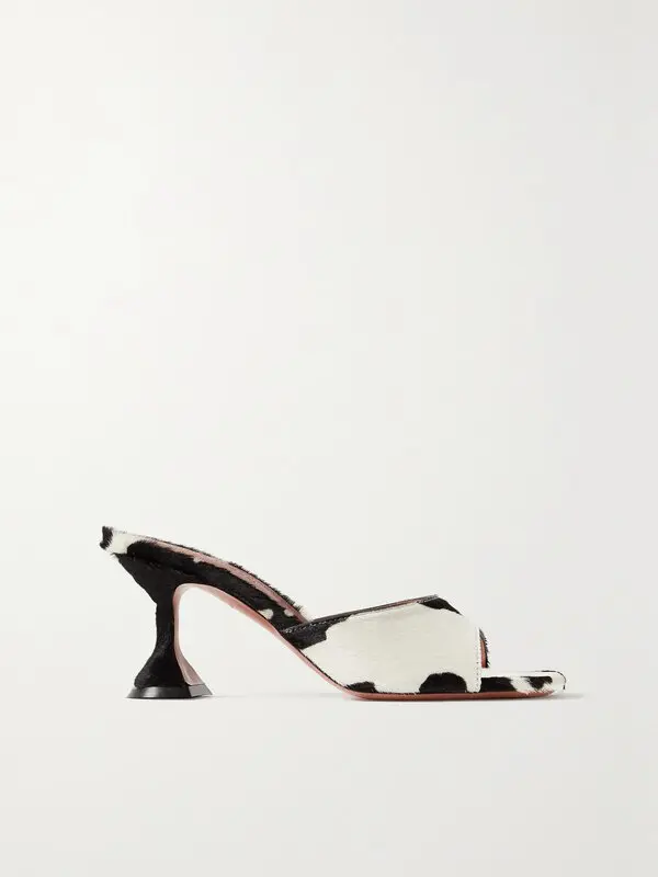 Amina Muaddi Lupita Calf Hair Mules - Multi