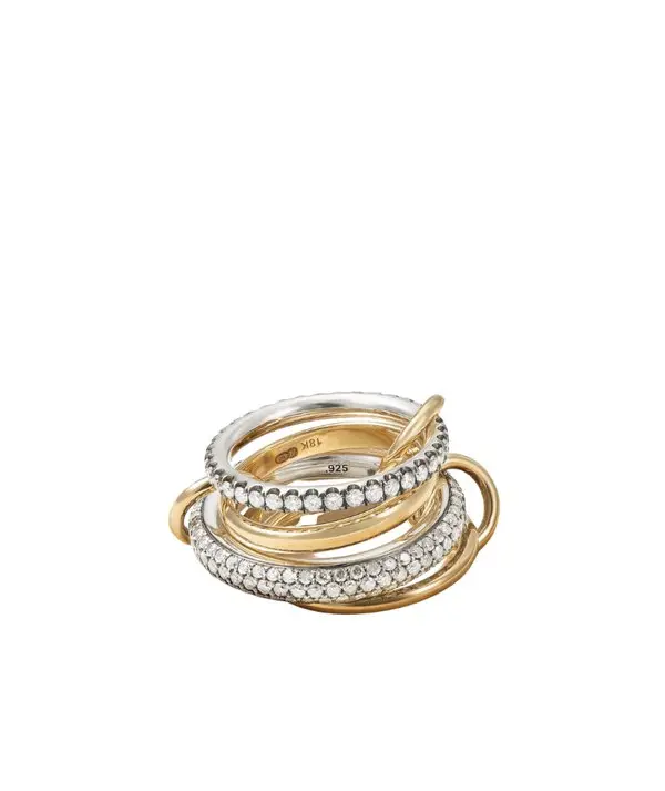 SPINELLI KILCOLLIN Vega 18-karat Rhodium-plated Sterling Silver And Diamond Ring - Gold