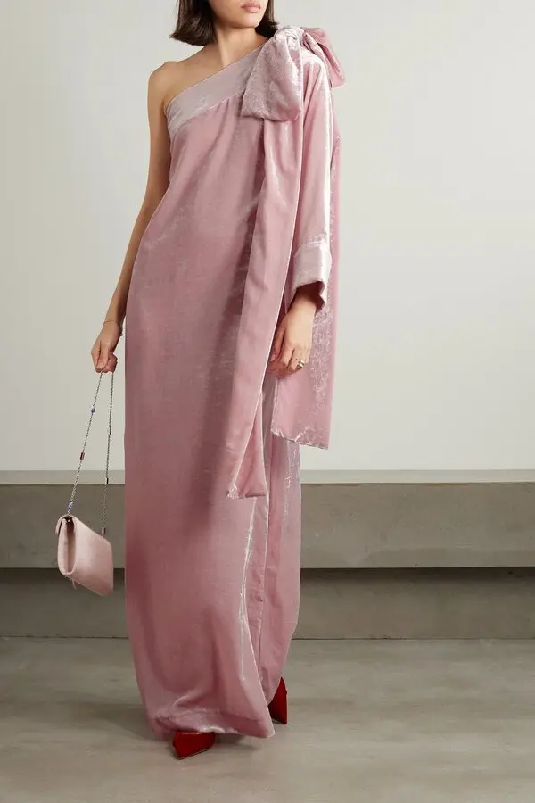 Bernadette Nel One-sleeve Velvet Gown