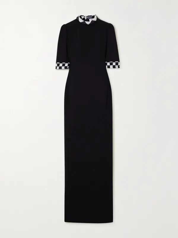 Emilio Pucci Checked Stretch-crepe Maxi Dress