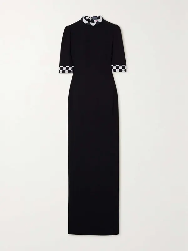 Emilio Pucci Checked Stretch-crepe Maxi Dress