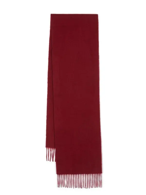 ASPINAL OF LONDON Fringed Cashmere Scarf - Red