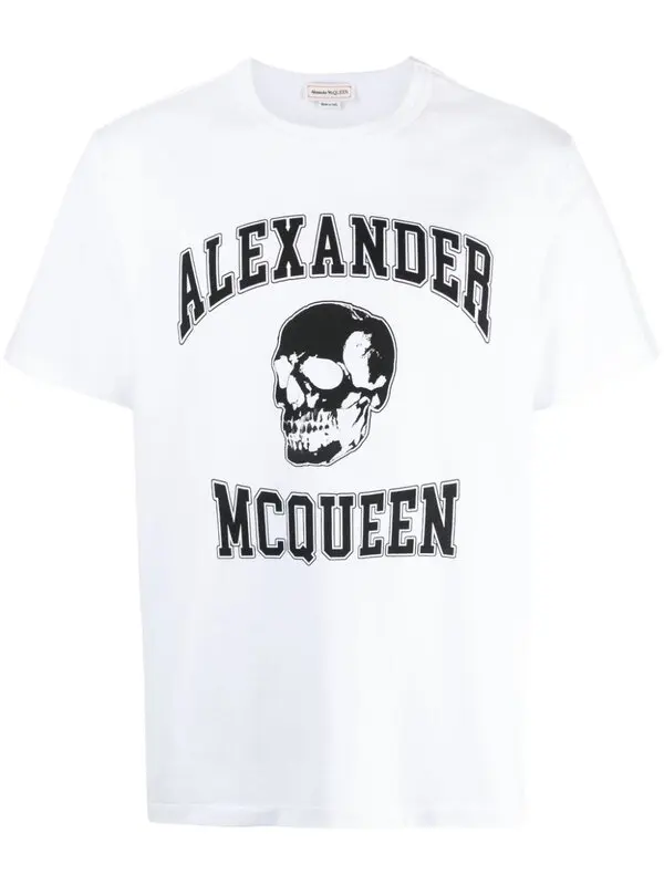 Alexander McQueen Logo-print Cotton T-shirt - White