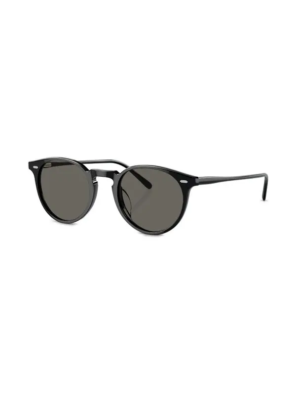 Oliver Spencer Round-frame Tinted Sunglasses - Black