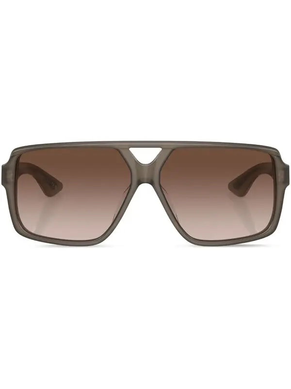 Oliver Spencer 1977c Oversize-frame Sunglasses - Brown