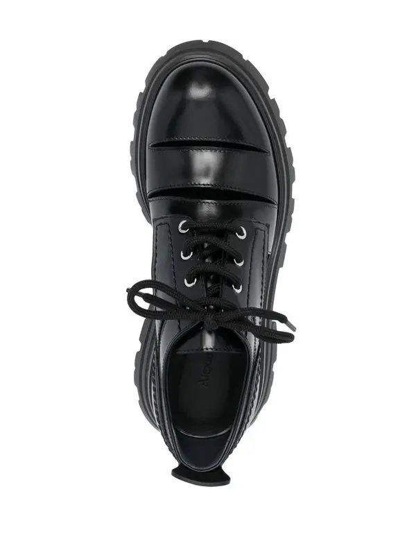 Alexander McQueen Cut-out Leather Oxford Shoes