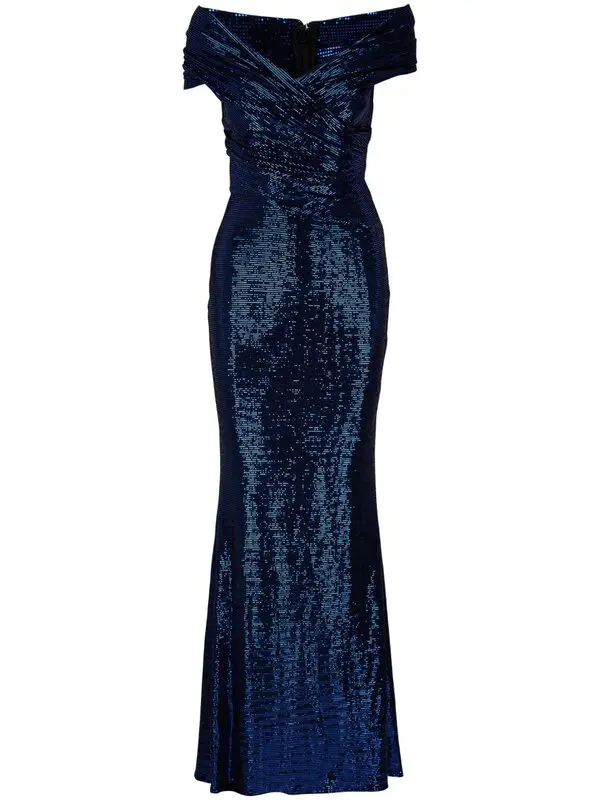 Talbot Runhof Tokara Off-shoulder Maxi Dress
