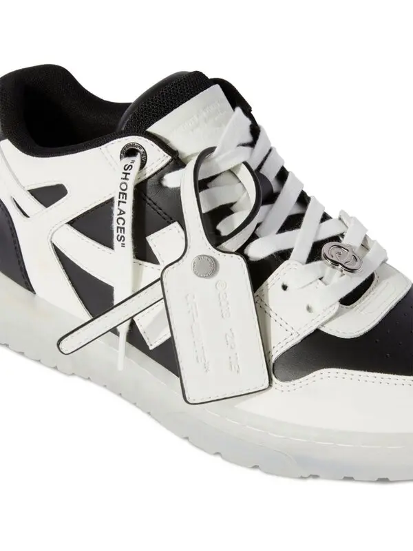Off-White Leather "arrows" Motif Sneakers - White