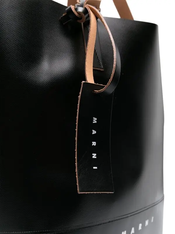 Marni Tribeca Logo-print Faux-leather Tote Bag