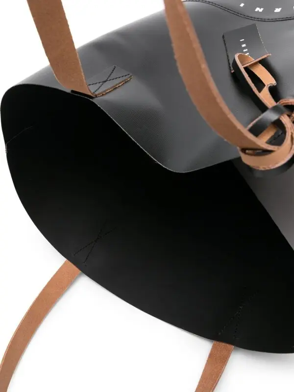 Marni Tribeca Logo-print Faux-leather Tote Bag