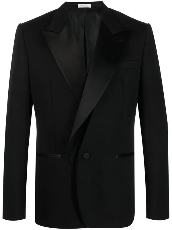 Alexander McQueen Double-breasted Silk Blazer