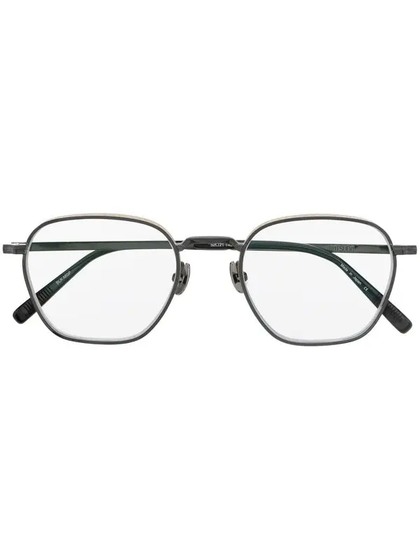Matsuda Logo-engraved Square-frame Glasses - Black