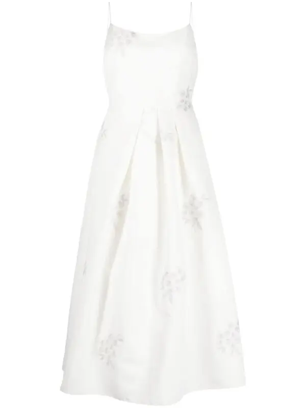 Sachin & Babi Audra Floral-embroidered Midi Dress