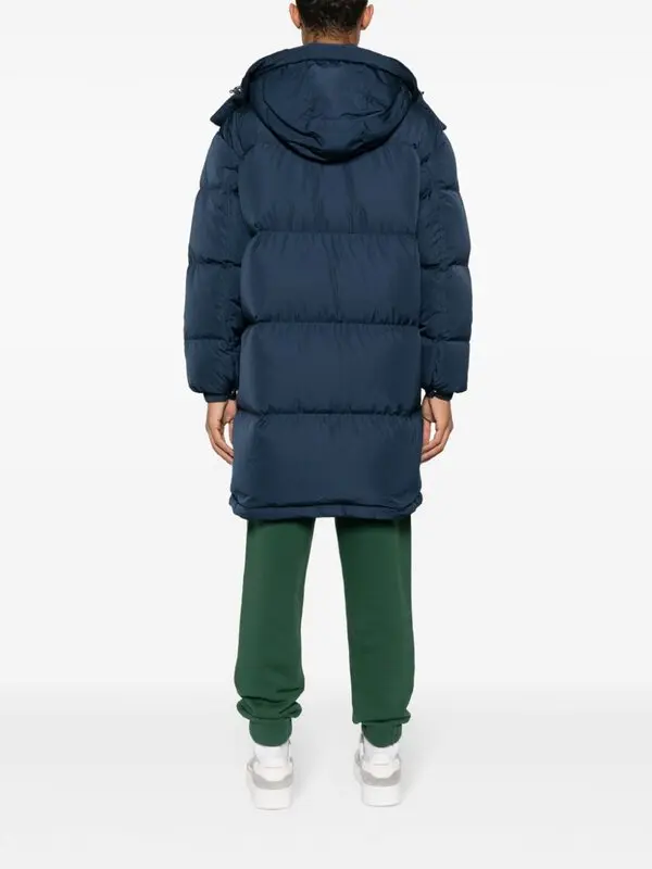 Maison Kitsuné Fox-appliqué Padded Coat - Blue