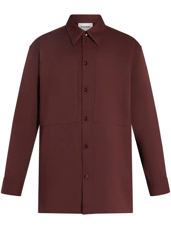 JIL SANDER Pointed-collar Button-up Shirt