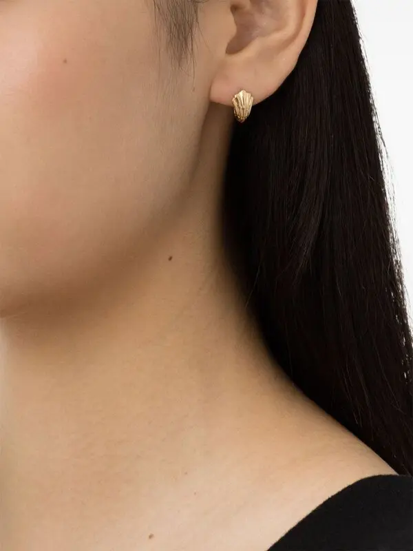 Lizzie Mandler 18kt Yellow Fluted Huggie Hoop Earrings