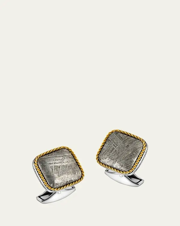 Tateossian Limited Edition Meteorite Square Cufflinks