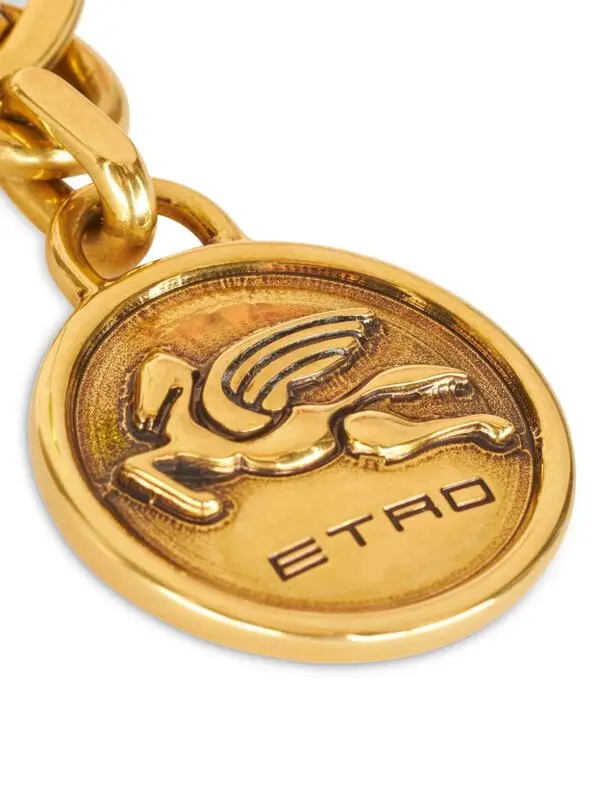 Etro Embossed Pegaso-charm Keyring