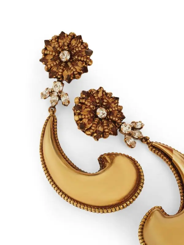 Etro Crystal-embellished Paisley Earrings