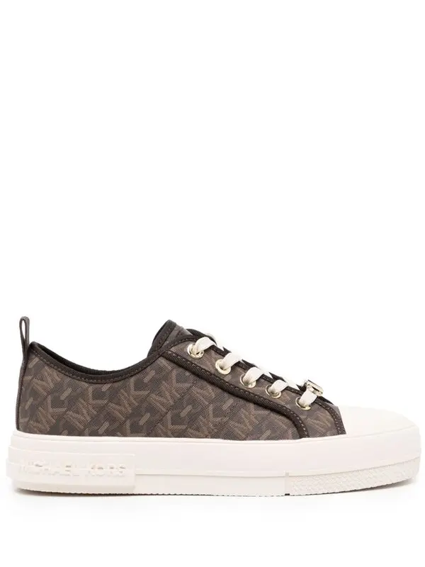 Michael Kors Evy Empire Monogram Sneakers - Brown