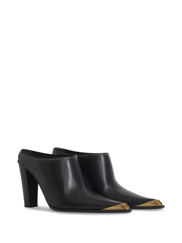 Etro Metallic Toe-cap Leather Mules