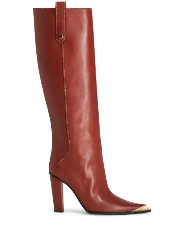 Etro Metallic Toe-cap Knee-high Boots